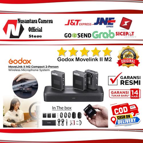 Jual Godox MoveLink M2 2-Person Wireless Microphone System Mic ...