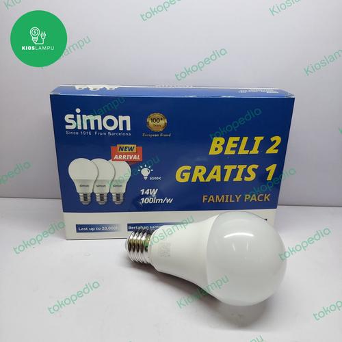 Jual Lampu Simon Led Bulb Bohlam E27 isi 3 per pack - 5 watt - Kota ...