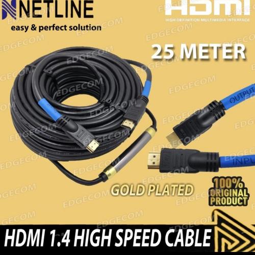 Jual Kabel HDMI NETLINE 4K Versi 2.0 10m 15m 20m 25 m 30m 40 m 50m Meter Original - 20 meter ...