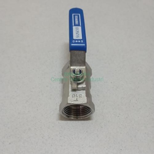 Jual Ball valve Stainless 316/ 1PC /Kran Air SANKYO 1/2" Inch - Jakarta ...