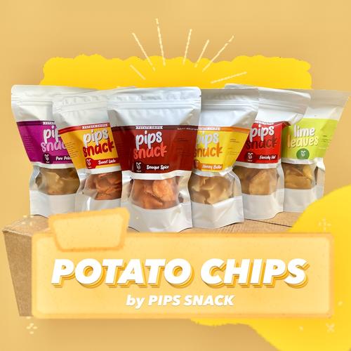 Jual Pips snack Potato Chips Keripik Kentang enak - Pouch - Pure Potato ...