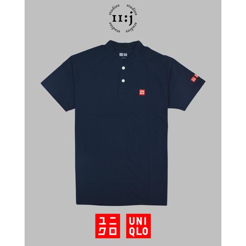 Promo Kaos Polo Shirt UNIQLO Logo Kerah Shanghai New Original - Navy ...