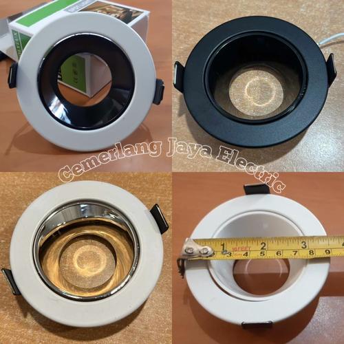 Jual Kap Downlight Spotlight Halogen LED MR16 Treamless Reflector Corong - PUTIH + HITAM ...