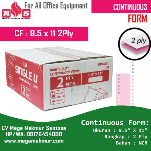 Jual KERTAS CONTINUOUS FORM K2 UK: 9.5 X 11 2Ply Atau 2Ply/2 PRS - 9.5 ...