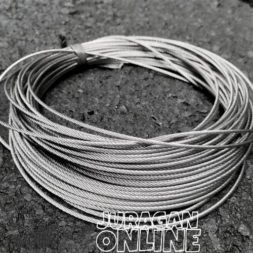 Jual Tali Kawat baja Kawat sling baja 1.5 2 3 4 5 6 7 8 10 12 Mm Tali Sling - GALVANIS 2 MM ...