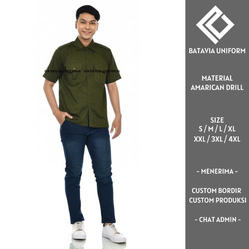 Jual Baju Kemeja PDL Lapangan Tactical Lengan Pendek Custom Bordir Army ...
