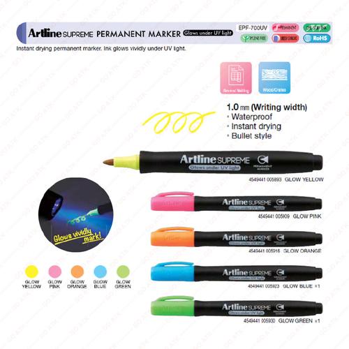 Jual Spidol Permanent Glow In The Dark Artline Epf 700 Uv Marker Anti ...