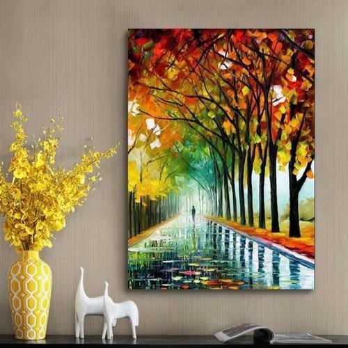 Jual lukisan hiasan dinding romantic view modern 60x80+ frame - Kab ...