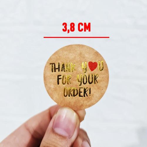 Jual Sticker Label Thank You Stiker Kemasan Kado Kue Cake Hampers ...