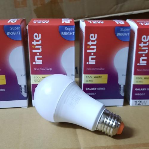 Jual LAMPU BULB MERK INLITE INB 007 12W 4000K SEMU E27 - SEMU 4000K ...