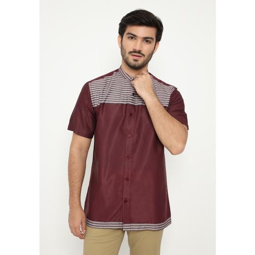 Promo Hassenda Koko Pria Linen Border Lengan Pendek Al-Muhtaram Size M ...