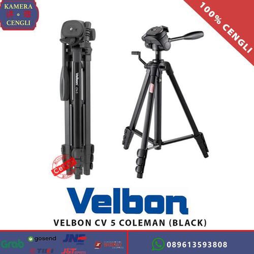 Jual Tripod Velbon CV 5 / CV5 / CV-5 Coleman Tripod Kamera Black ...
