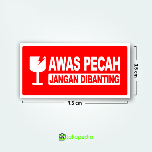 Jual Sticker Fragile Unboxing Merah Fragile Label Sticker Barang Pecah ...