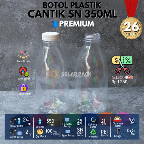 Jual Botol plastik PET 350ml cantik premium 26gr minuman susu cap SN ...