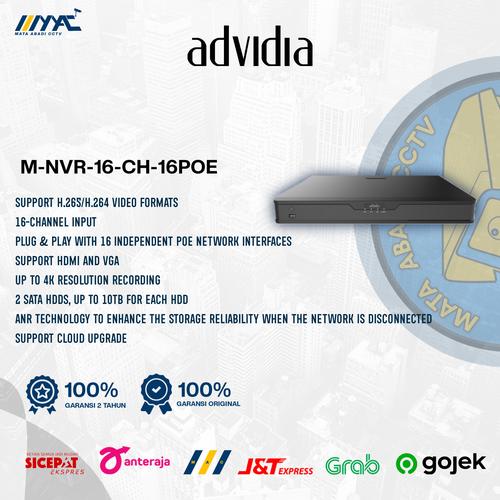 Jual NVR Advidia M-NVR-16-CH-16POE 16 channel - Jakarta Utara - Mata ...