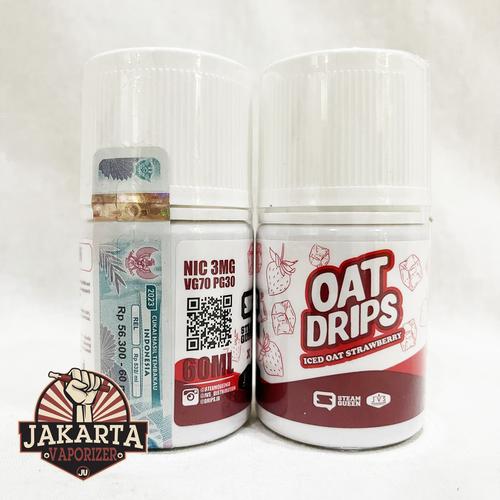Jual OAT DRIPS V8 ICED OAT STRAWBERRY 60ML 3MG BY JVS X STEAMQUEEN ...