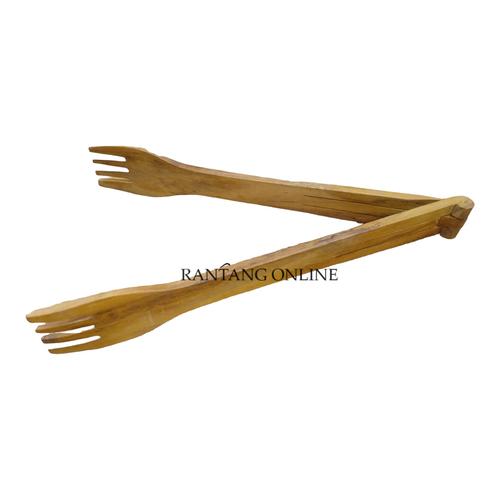 Jual Penjepit Makanan Kayu | Capitan Garpu Kayu Jati Wooden Tongs ...