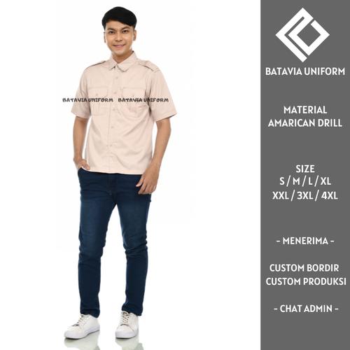 Jual Baju Kemeja PDL Lapangan Tactical Lengan Pendek Custom Bordir ...
