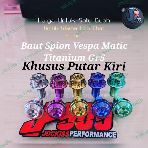 Jual Baut Titanium Gr5 Tutup Spion Vespa Matic - Model 2Key - Kota ...