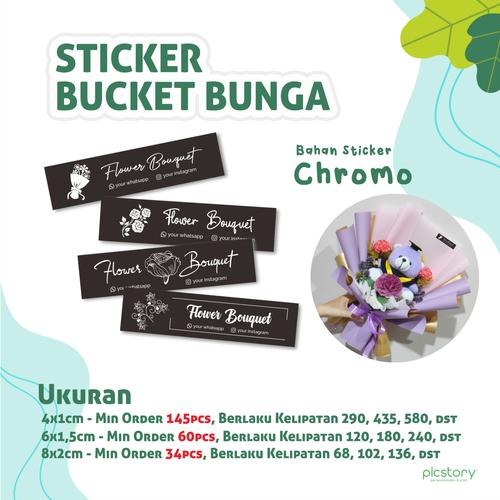 Jual Stiker Buket Bunga/ Sticker Bunga Flower/ Sticker Label Bouquet ...