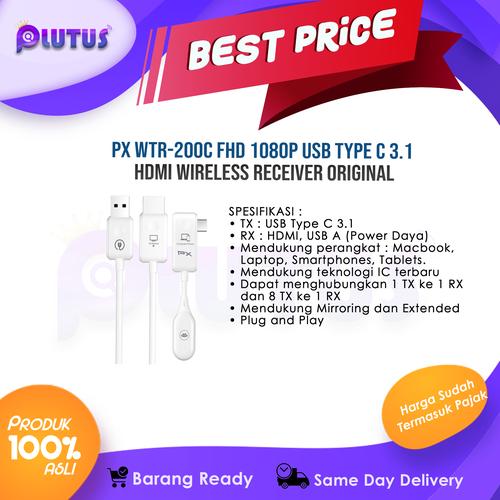Jual PX WTR-200C FHD 1080p USB Type C 3.1 HDMI Wireless Receiver ...
