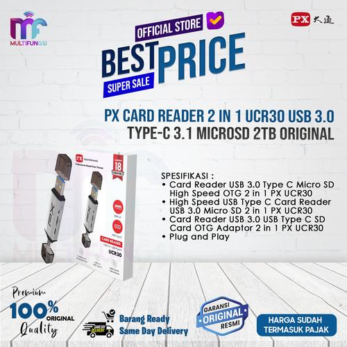 Jual PX Card Reader 2 in 1 UCR30 USB 3.0 Type-C 3.1 MicroSD 2TB ...