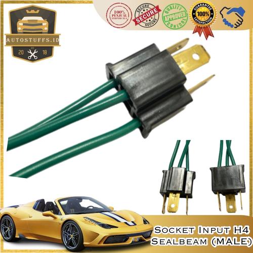 Jual Socket Lampu H4 Cowok/Socket Input H4 Sealbeam Male ...