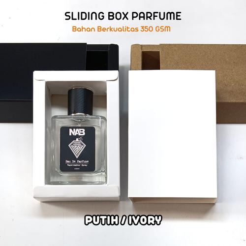 Jual BOX PARFUM SLIDING | BOX KEMASAN PARFUM BOTOL KOTAK 50ML - PUTIH ...