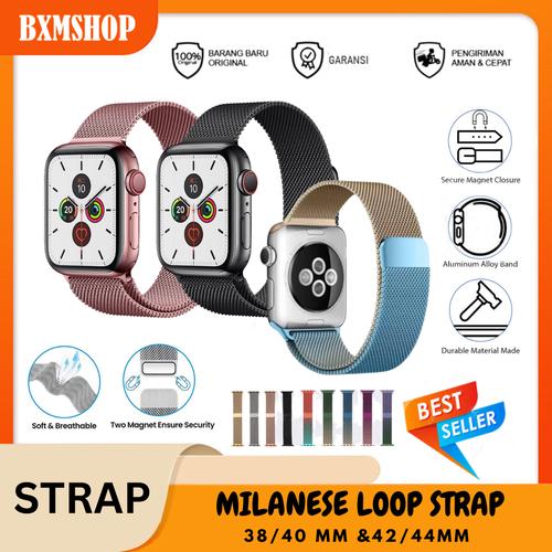 Promo Strap Smartwatch Magnet Loop Iwatch 1/2/3/4 Strap Bahan Milanese ...