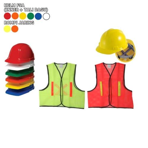 Jual Paket Helm Proyek FSA ( Warna Cerah ) + Rompi Proyek Jaring Safety ... Jual Paket Helm Proyek FSA ( Warna Cerah ) + Rompi Proyek Jaring Safety ...