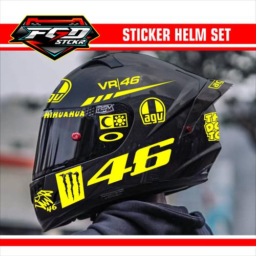 Jual STIKER HELM - CUTTING STIKER VR46 SET UNTUK HELM (PREMIUM+TERMURAH ...