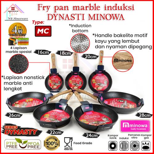 Jual MINOWA by yoshikawa Panci fry pan marble series anti lengket type ...
