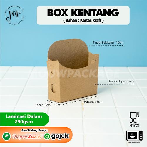 Jual BOX KENTANG GORENG / PAPER BOX FRENCH FRIES / KERTAS BUNGKUS ...