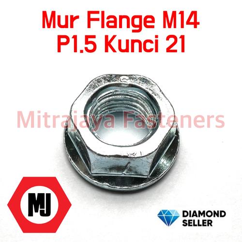 Jual Mur Flange Nut Putih M14 P1.5 - Kota Bandung - Mitrajaya Fasteners | Tokopedia