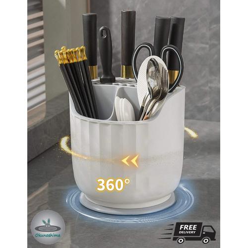 Jual 360 Kitchen Storage Tempat Penyimpanan Pisau Sendok Garpu Dapur Putar - Jakarta Pusat ...