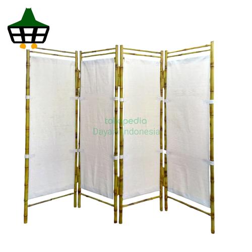 Promo Partisi Ruangan Minimalis Modern Bahan Bambu Kain Dayani ...