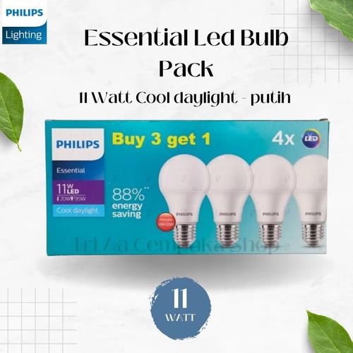 Jual Philips Essential Led bulb 11 Watt Multipack 6500K - Putih - Kota ...