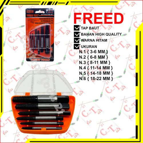 Jual Alat Tap Balik Drat Set 6 Pcs Freed Pencabut Baut Patah Dol Slek ...