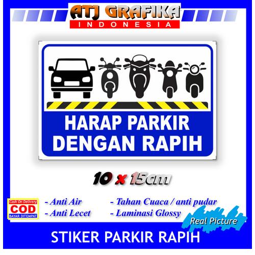Promo Stiker label parkir rapih kendaraan sticker motor mobil toko ...