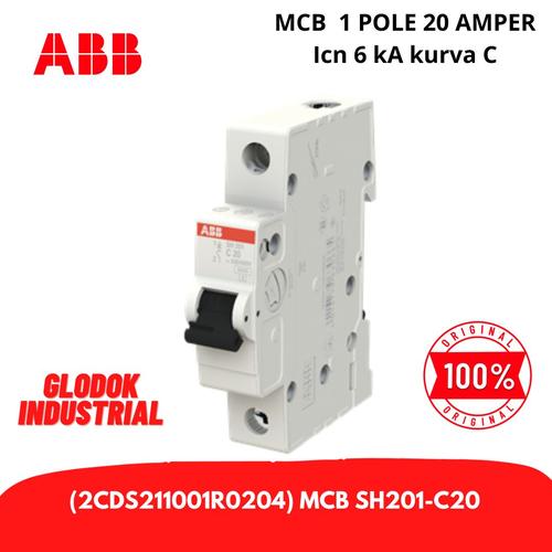 Jual ABB MCB 20 Amper 1 Pole Icn 6 kA SH201-C20 2CDS211001R0204 - Jakarta Barat - Glodok ...