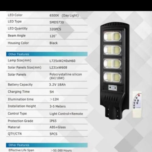 Jual Lampu Jalan Pju Led Solar Sel 90W 90 Watt Panel Surya Matahari - TIANG + U BOLT - Kota ...