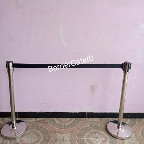 Promo Tiang Pembatas Antrian Stainless kualitas Premium + Tali Pita 2 ...