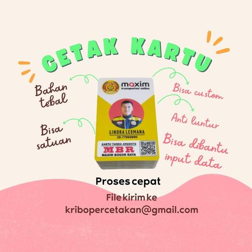 Jual Disini Bisa Cetak Custom Kartu Id Card/Kartu Biasa - Kota ...