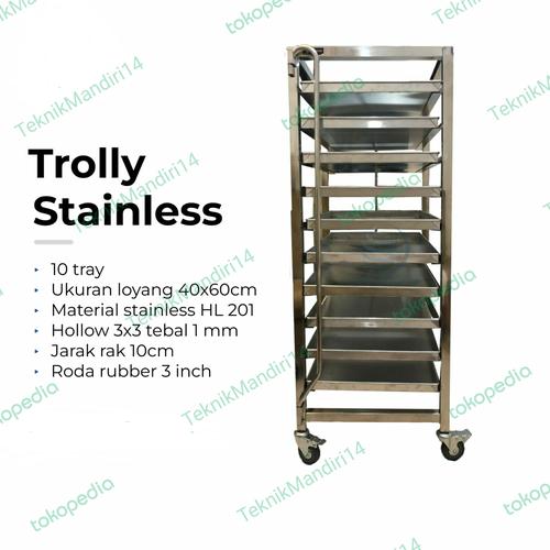 Jual tray trolley stainless 10 rak - Kab. Bogor - TeknikMandiri14 ...
