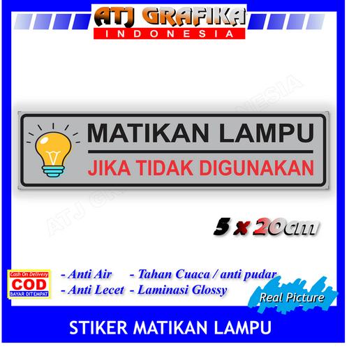 Jual Stiker label matikan lampu hemat energy listrik sticker rumah toko ...