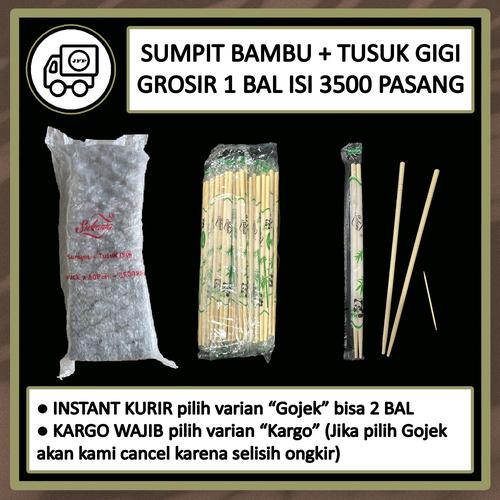 Jual (1 KARUNG) SUMPIT BAMBU TUSUK GIGI MODEL KOKI PANDA ISI 3500 ...
