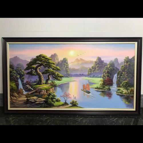 Jual lukisan dinding ruang tamu abstrak flus frame - Kab. Bandung ...