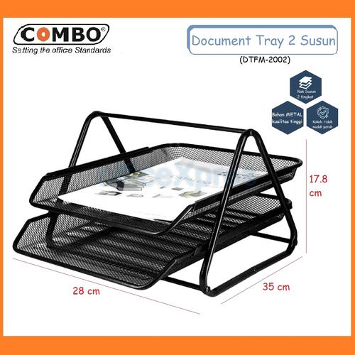 Jual Rak besi 2 Susun / File Document Tray 2 Layer / Document Tray Besi ...