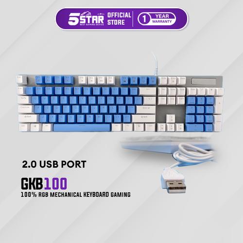 Promo 5STAR GKB100 RGB KEYBOARD GAMING MECHANICAL FULL SIZE #100% ...