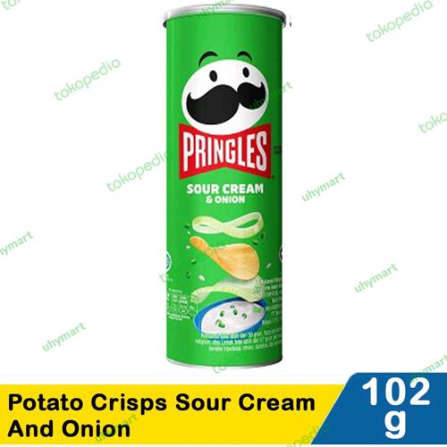 Jual Pringles Potato Crisps Sour Cream and Anion 102gr - Kab. Karawang ...
